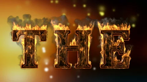 the . burning word on glowing background | Stock Video | Pond5