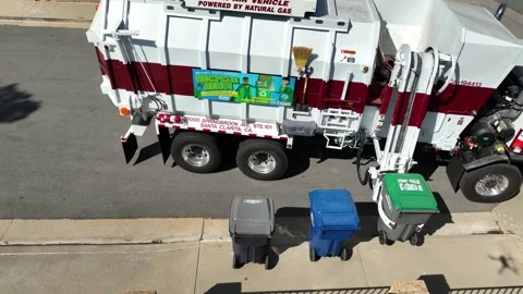 Burrtec Waste Industries trash haul truc... | Stock Video | Pond5