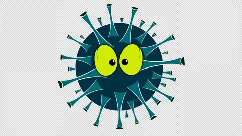 Bursting virus cartoon animation on a b... | Stock Video | Pond5