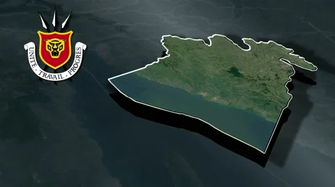 Bururi with Coat Of Arms Animation Map | Stock Video | Pond5