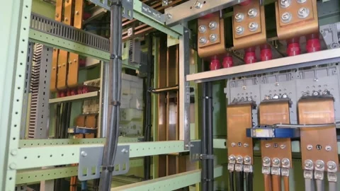 Bus Bar Inside a Switchboard | Stock Video | Pond5