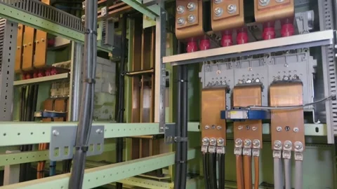 Bus Bar Inside a Switchboard | Stock Video | Pond5