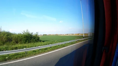 Bus Drive Trough Croatia On A Highway In... | Stock Video | Pond5