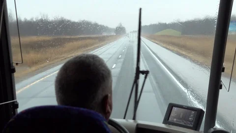 Greyhound Bus Driving Stock Footage ~ Royalty Free Stock Videos | Pond5