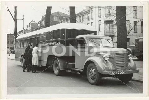Photograph: Bus of the Dutch Railways. A bus from the Dutch Railways ...