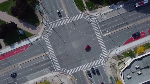 Cars Driving Through Intersection Stock Video Footage | Royalty Free ...