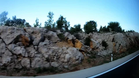 Bus Ride On A Highway Trough Coastal Cro... | Stock Video | Pond5