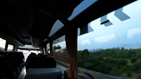 Bus Ride On Highway Trough Seaside Croat... | Stock Video | Pond5