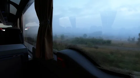 Bus Ride On Highway Trough Seaside Croat... | Stock Video | Pond5
