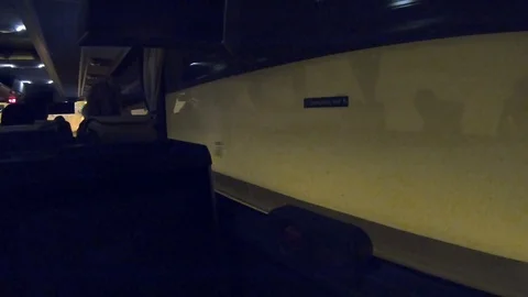 Bus Ride Trough Tunnel Inside View | Stock Video | Pond5