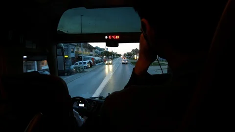 Bus Ride View Of Passenger Traveling Tro... | Stock Video | Pond5