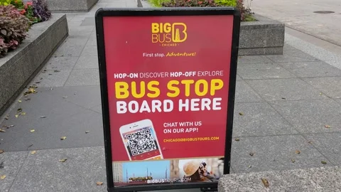 Bus Stop Board Here Signage | Stock Video | Pond5