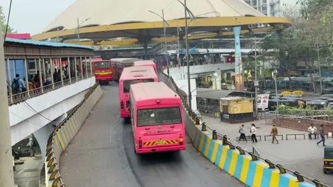 Indian Bus Stop Stock Footage ~ Royalty Free Stock Videos | Pond5