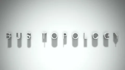 bus topology 3D title animation white te... | Stock Video | Pond5