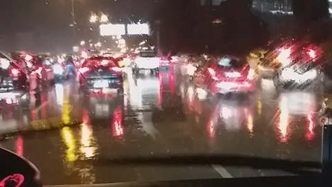 Bus Window View Over a Busy Street, on a... | Stock Video | Pond5