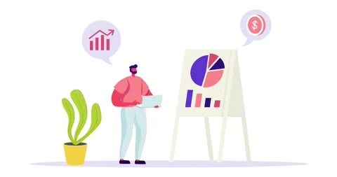 Business Analytics Cartoon Animation 4K | Stock Video | Pond5