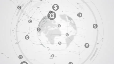 Business animation with currency symbols... | Stock Video | Pond5