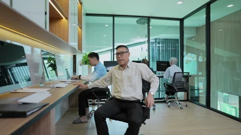 Business concept of 4k Resolution. Emplo... | Stock Video | Pond5