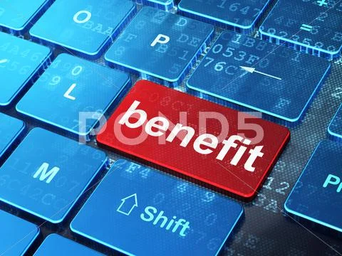 Business concept: Benefit on computer keyboard background ~ Clip Art #37218839