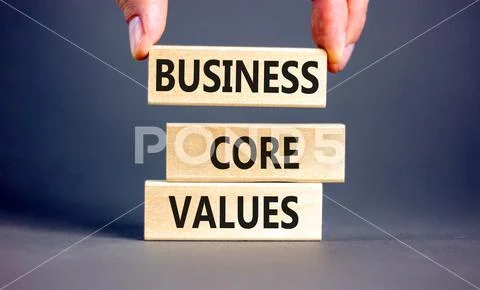 Business core values symbol. Concept words Business core values on ...