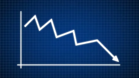 business down graph arrow animation with... | Stock Video | Pond5