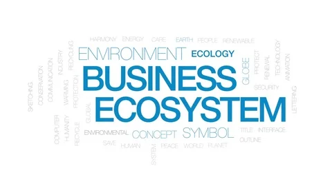 Business ecosystem animated word cloud, ... | Stock Video | Pond5
