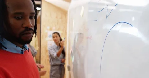 Business executive drawing a diagram in ... | Stock Video | Pond5