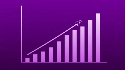Business Graph chart With rocket growth ... | Stock Video | Pond5