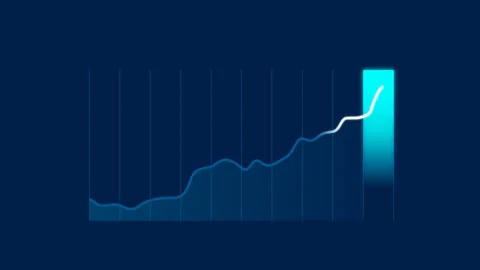 Business Growing line chart with Elegant... | Stock Video | Pond5
