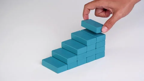 Business growth, building success, ladde... | Stock Video | Pond5