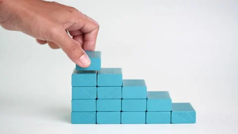 Business growth, building success, ladde... | Stock Video | Pond5