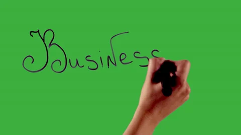 Green Screen Hand Handwriting Stock Video Footage | Royalty Free Green ...