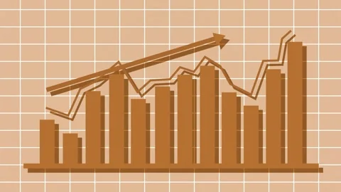 Business Line Graph Showing Upward Trend... | Stock Video | Pond5