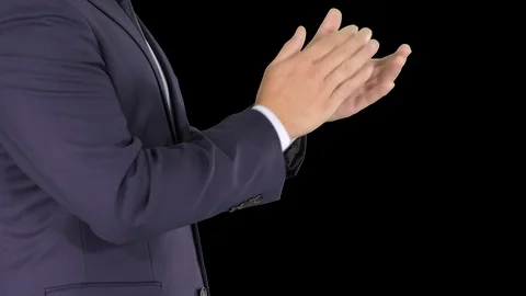 Business man clapping hands, Alpha Chann... | Stock Video | Pond5