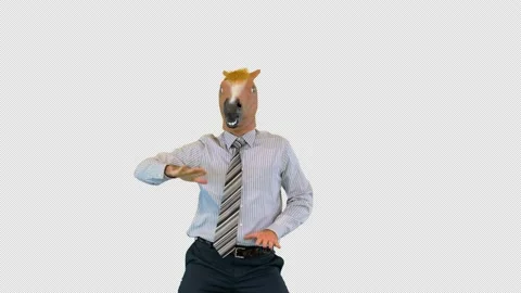 Business man in a horse mask dancing, Al... | Stock Video | Pond5
