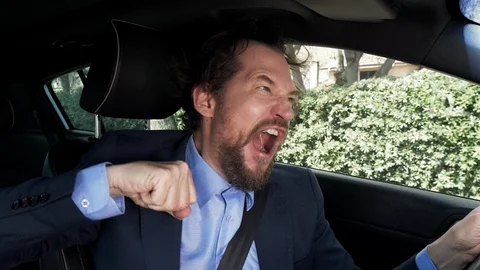 guy dancing moving car