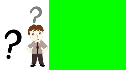 Business man thinking on a green backgro... | Stock Video | Pond5