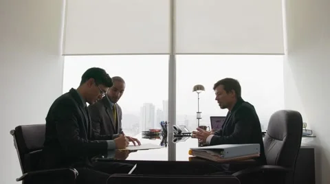 Business Meeting People Signing Contract... | Stock Video | Pond5