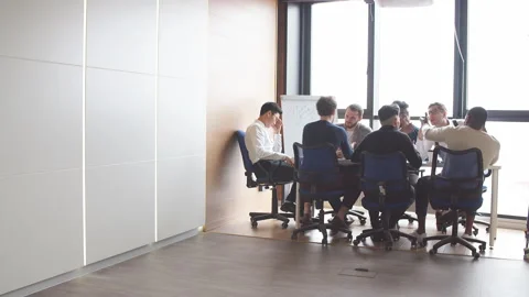 Business men in an open space office int... | Stock Video | Pond5