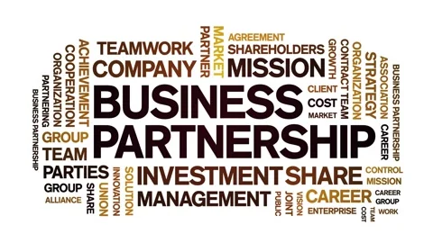 Business Partnership animated word cloud... | Stock Video | Pond5
