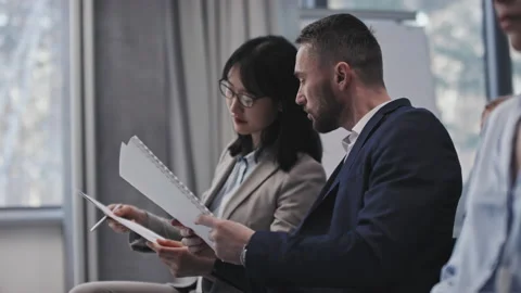 Business People Discussing Something Dur... | Stock Video | Pond5