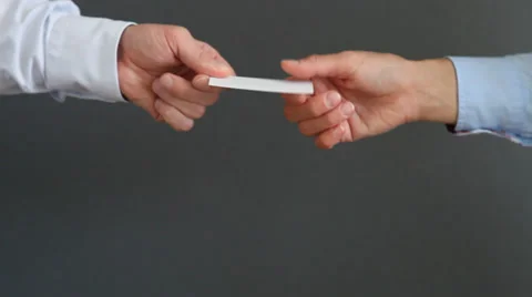 Business people exchange business cards | Stock Video | Pond5
