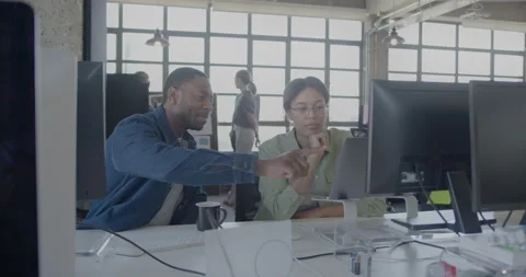 Business People Looking at Computer duri... | Stock Video | Pond5