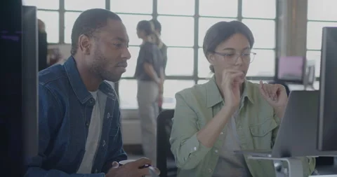 Business People Looking at Computer duri... | Stock Video | Pond5