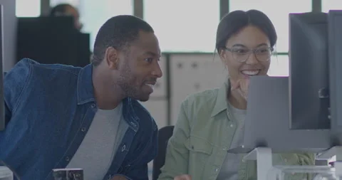 Business People Looking at Computer duri... | Stock Video | Pond5