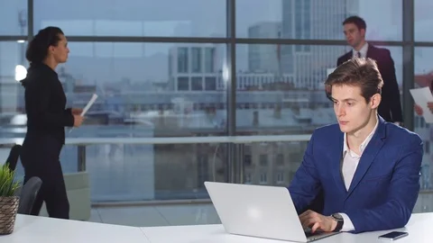 business, people, paperwork and technolo... | Stock Video | Pond5