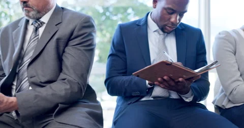 Business people, queue and waiting room ... | Stock Video | Pond5