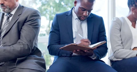 Business people, queue and waiting room ... | Stock Video | Pond5