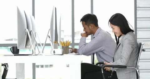 People Working On Computers Stock Video Footage | Royalty Free People ...