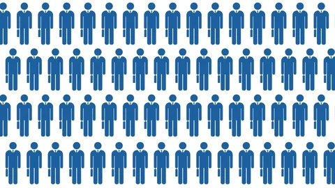 business person symbol in the crowd with... | Stock Video | Pond5